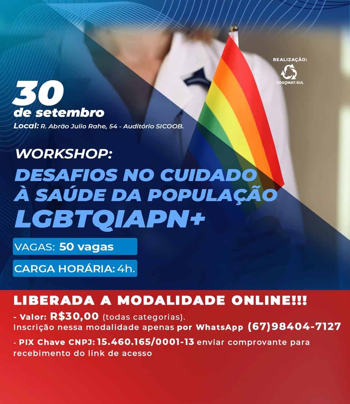 Workshop Desafios No Cuidado à Saúde Da População Lgbtqiapn Sogomat Sul